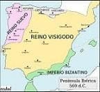 Mapa de la Península Época Visigoda - Jávea.com | Xàbia.com