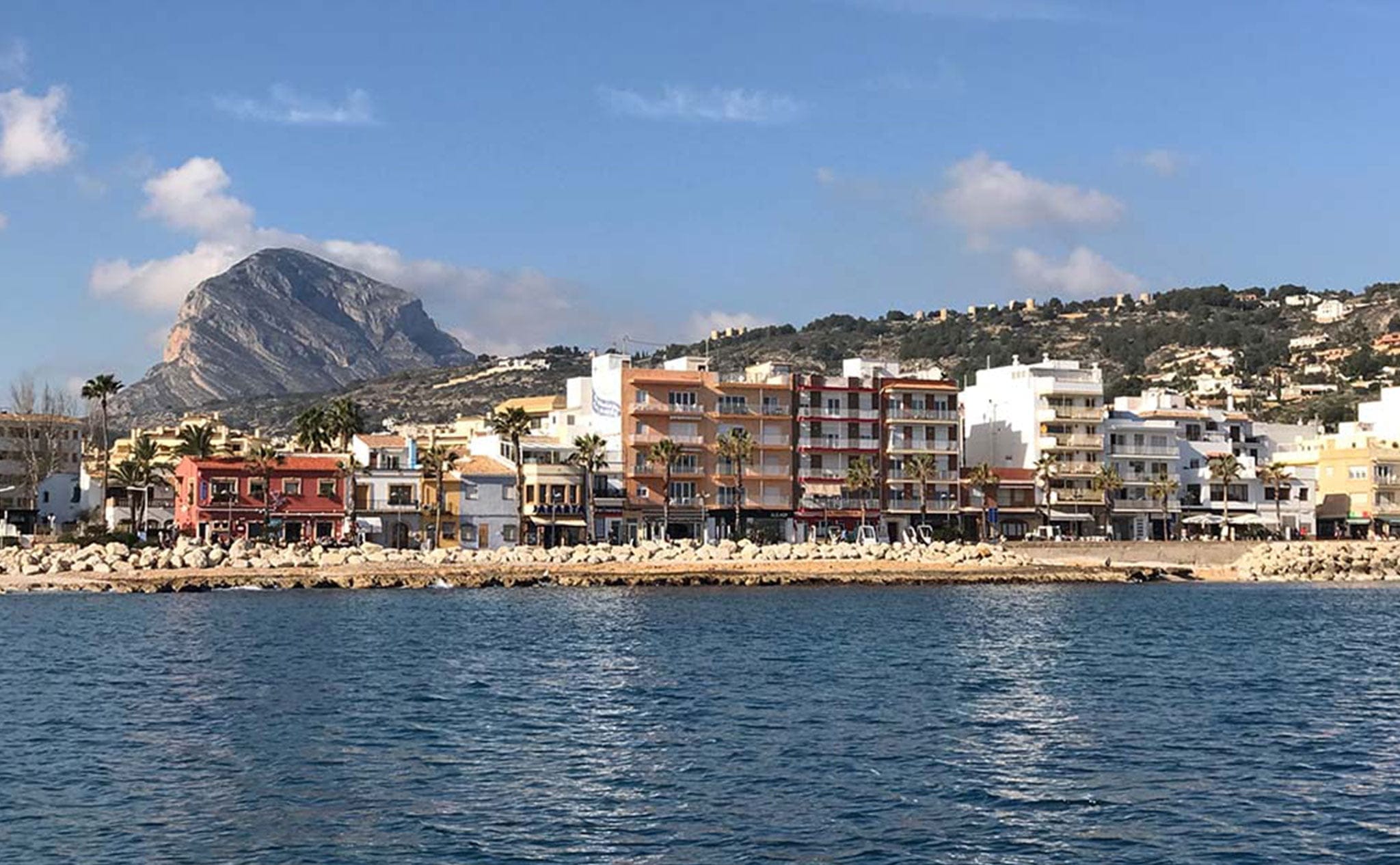 Maritime facade of Jávea with the Montgó in the background - Jávea.com ...