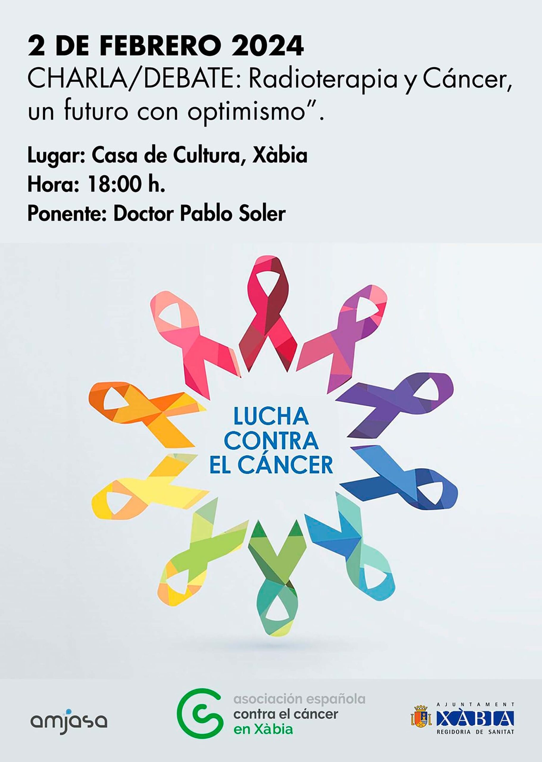 Cartel del evento con motivo del día internacional del cáncer - Jávea ...
