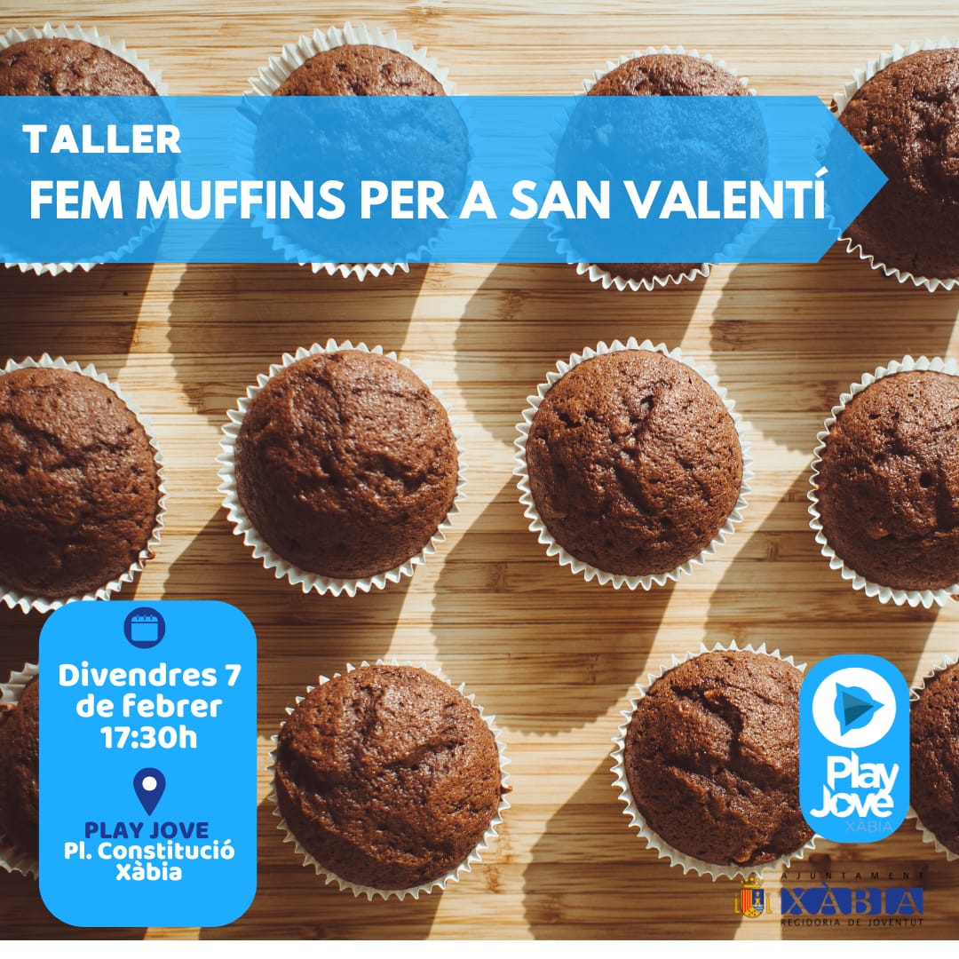 Cartel taller muffins de Play Jove - Jávea.com | Xàbia.com