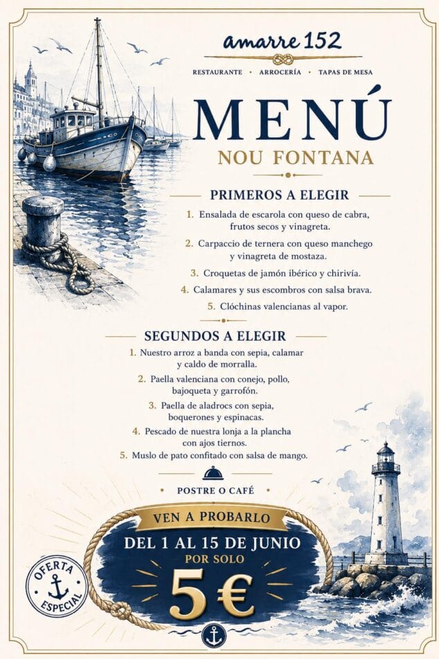 Take advantage of this crazy offer: a complete menu for only 5 euros ...